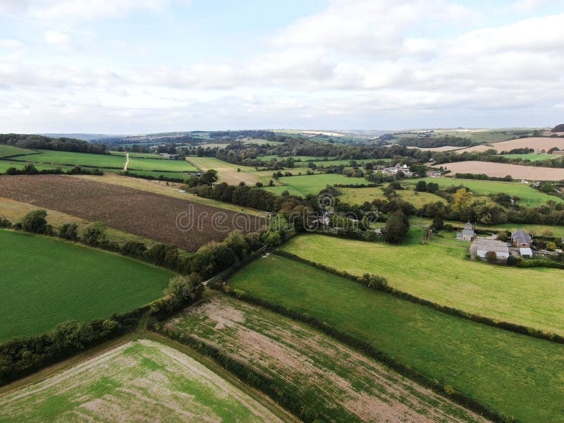 An Aerial Picture of Rolling Countryside in Dorset Near Sherborne Stock ...