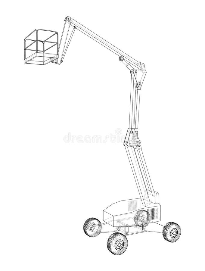 Aerial Platform Concept Outline Stock Illustration - Illustration of ...