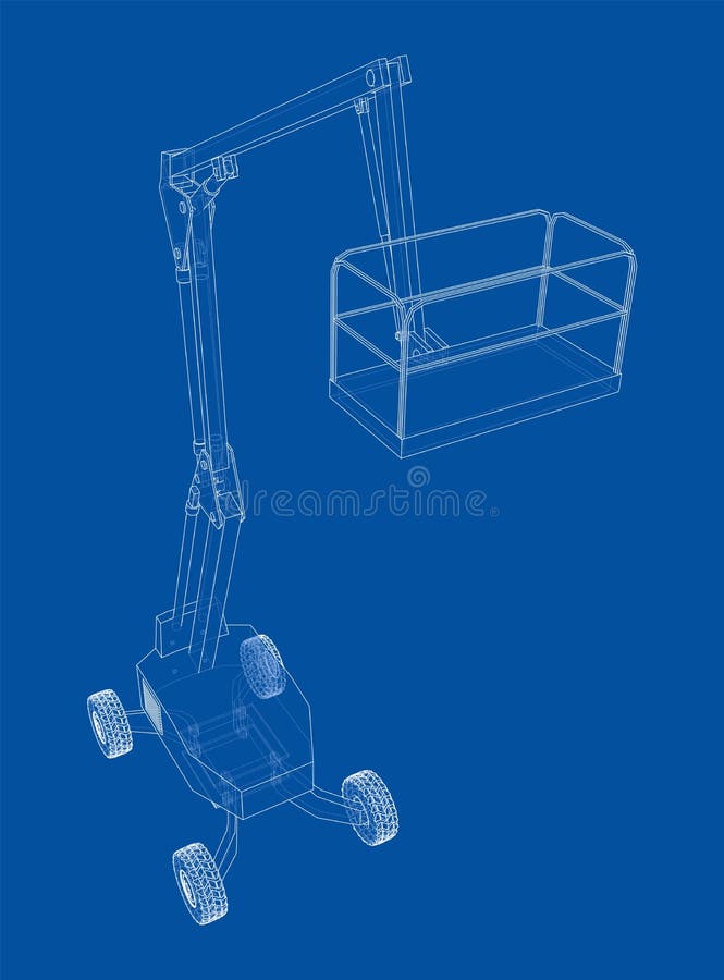 Aerial Platform Concept Outline. Vector Stock Vector - Illustration of ...