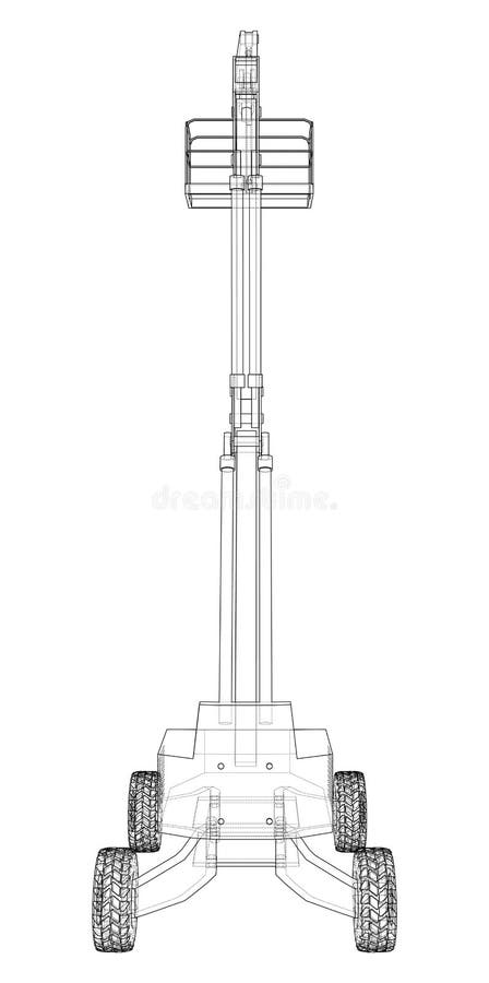 Aerial Platform Concept Outline. Vector Stock Vector - Illustration of ...