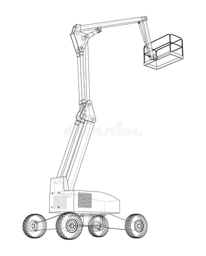 Aerial Platform Concept Outline. Vector Stock Vector - Illustration of ...