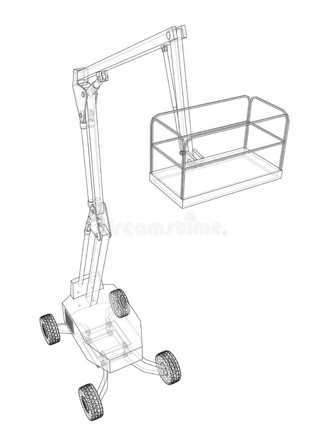 Aerial Platform Concept Outline. Vector Stock Vector - Illustration of ...