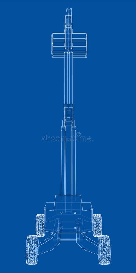 Aerial Platform Concept Outline. Vector Stock Vector - Illustration of ...