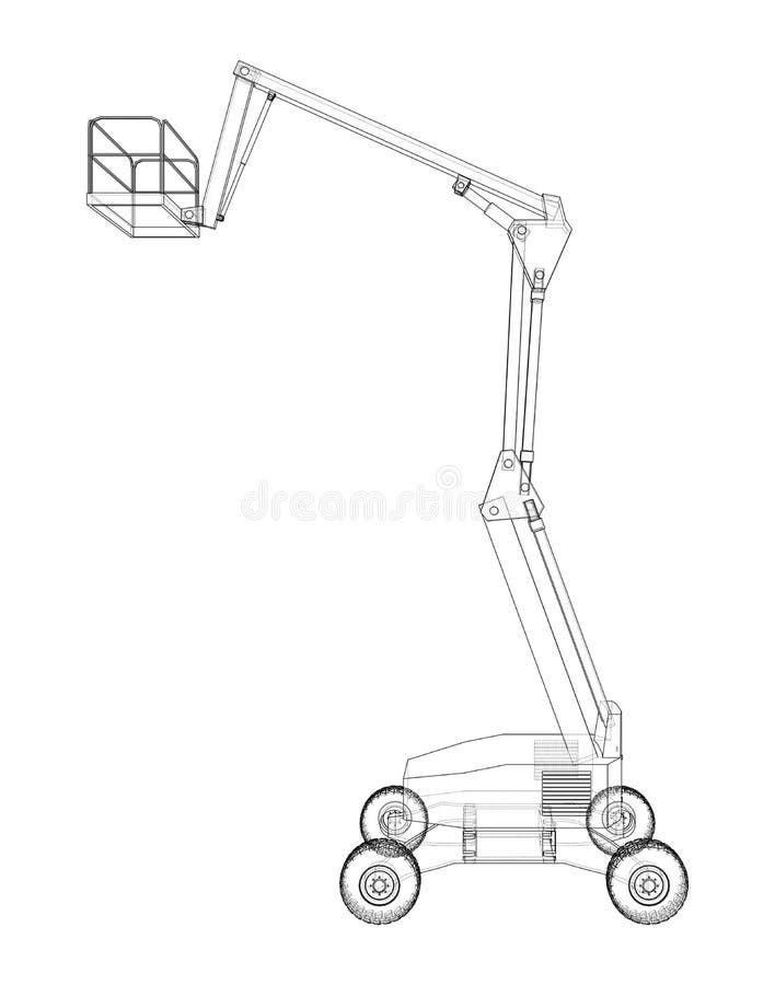 Aerial Platform Concept Outline. Vector Stock Vector - Illustration of ...