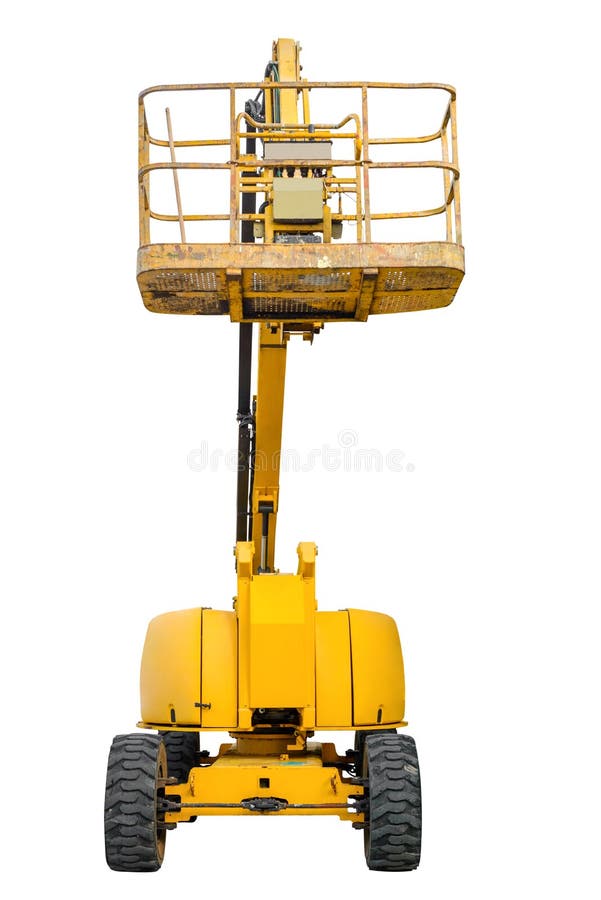 Aerial Platform on White Background Stock Photo - Image of aerial ...
