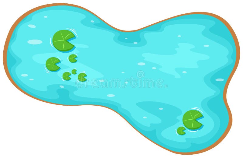 Aerial Of A Pond Stock Vector - Image: 57217619