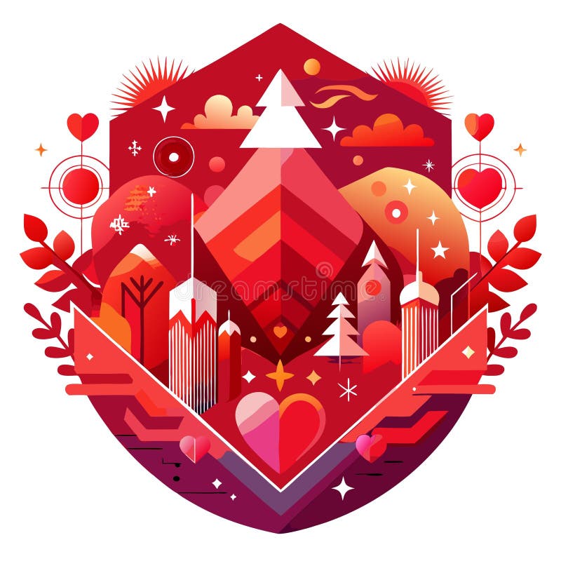 Aerial Red Gradient Abstract Background for Christmas and Valentine ...