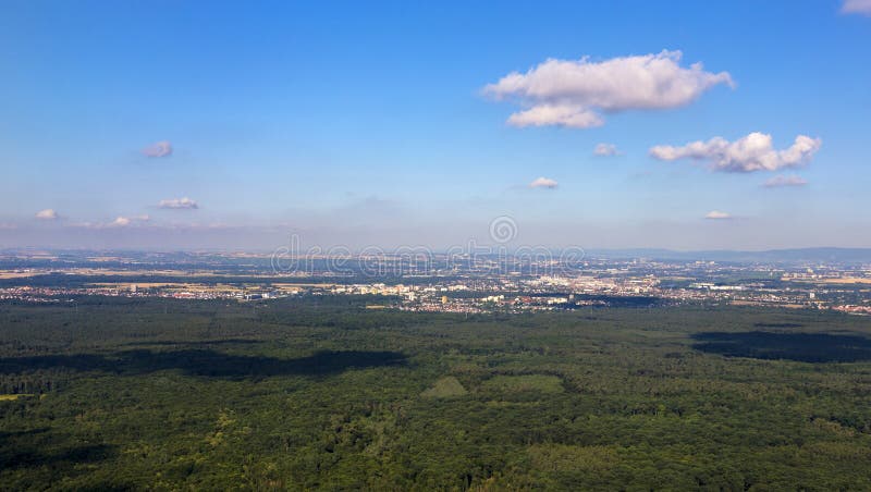 Aerial of Rhein-Main Area in Hesse Stock Image - Image of landscape ...