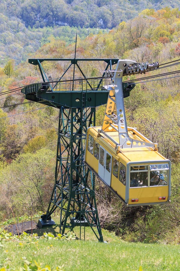 Aerial Ropeway Cabin Flying Stock Photo - Image of lift, hill: 65065294