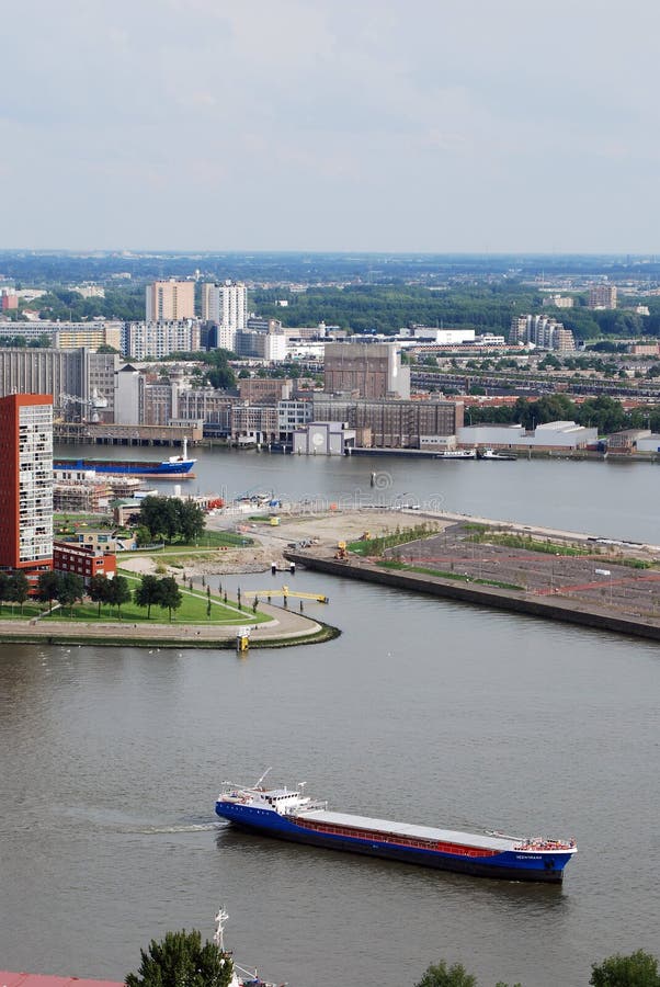 Aerial Rotterdam stock photo. Image of dutch, port, rotterdam - 2845058