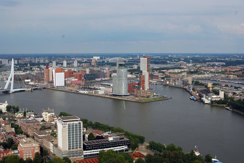 Aerial Rotterdam stock photo. Image of dutch, port, rotterdam - 2845058