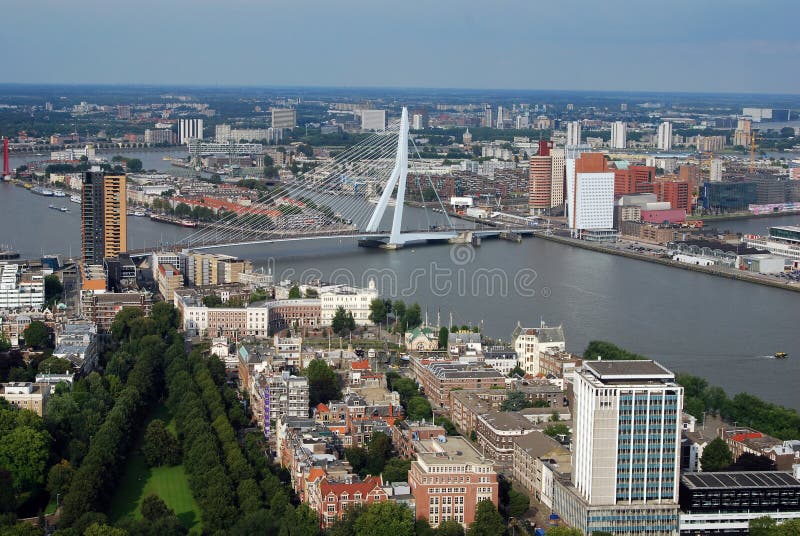 Aerial Rotterdam stock photo. Image of dutch, port, rotterdam - 2845058