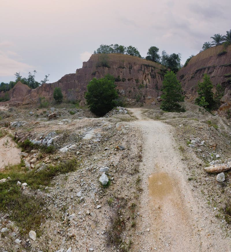 Aerial Scene from the Barren Hill Around the Low Land Vicinity. Stock ...