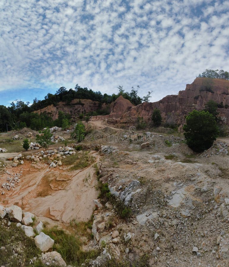 Aerial Scene from the Barren Hill Around the Low Land Vicinity. Stock ...