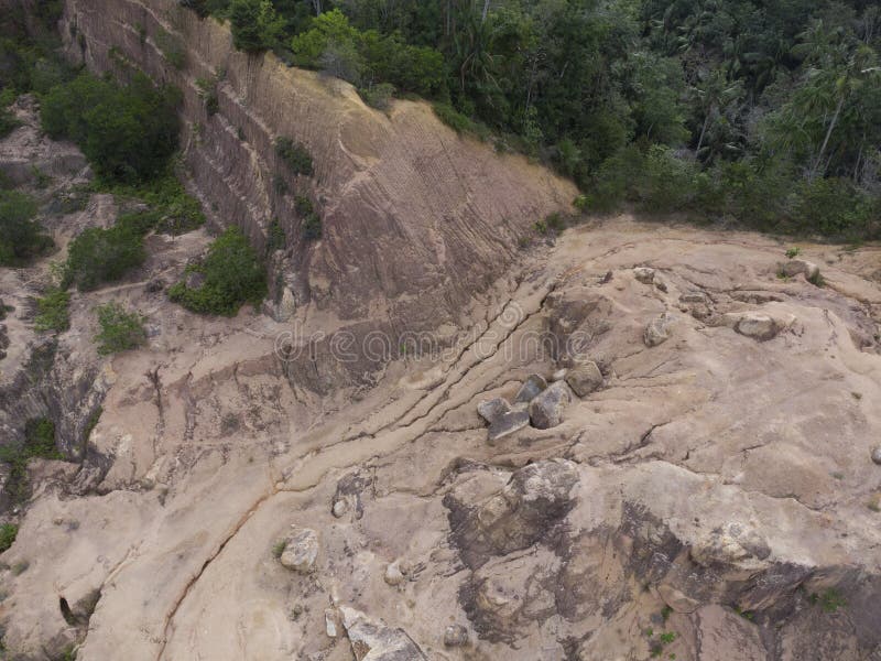 Aerial Scene from the Barren Hill Around the Low Land Vicinity. Stock ...