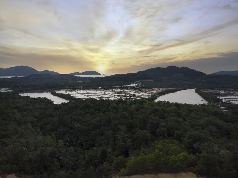 Aerial Scene from the Barren Hill Around the Low Land Vicinity. Stock ...