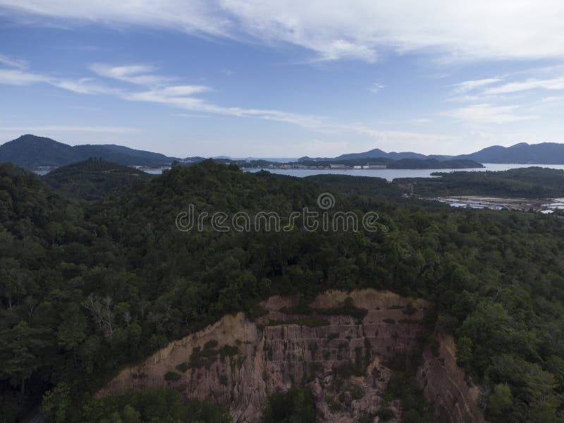 Aerial Scene from the Barren Hill Around the Low Land Vicinity. Stock ...