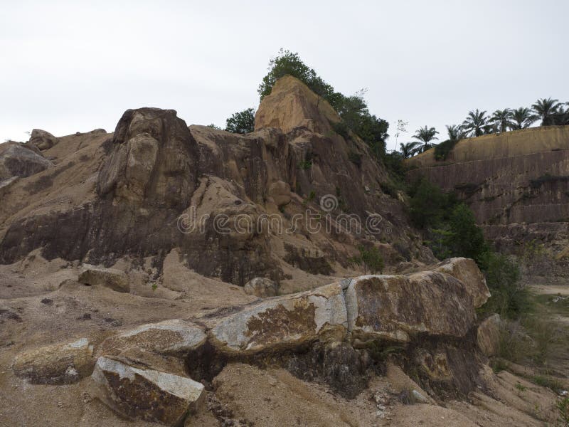 Aerial Scene from the Barren Hill Around the Low Land Vicinity. Stock ...