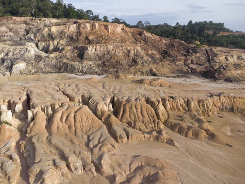 Scene of the Barren Land Due To Soil Mining Activity. Stock Image ...
