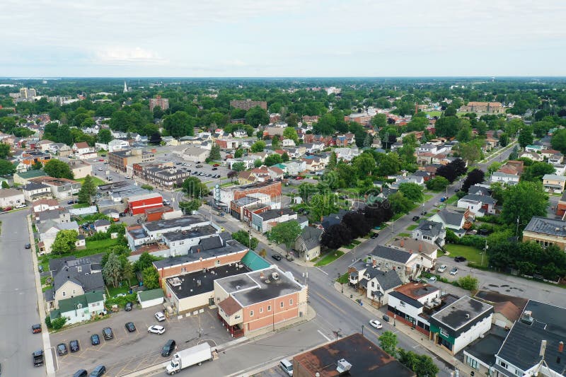 Aerial Scene of Cornwall, Ontario, Canada in Morning Stock Image ...