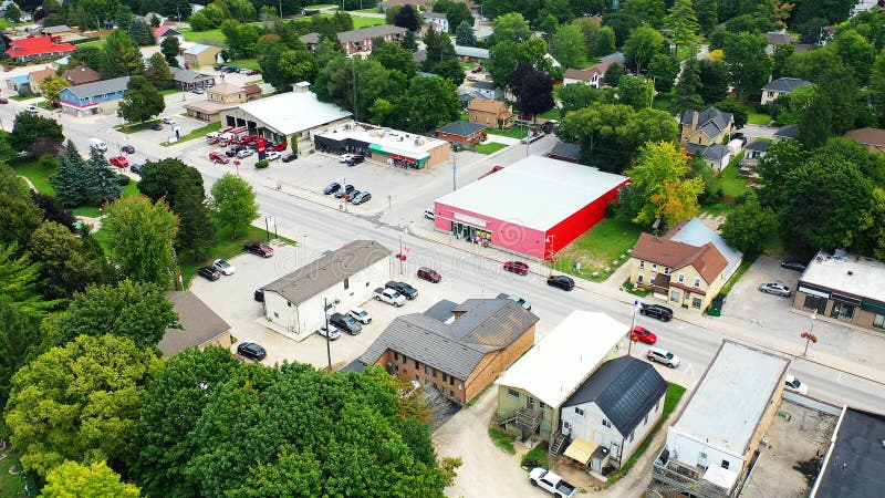Aerial Scene Downtown Wingham Ontario Canada Stock Photos - Free ...