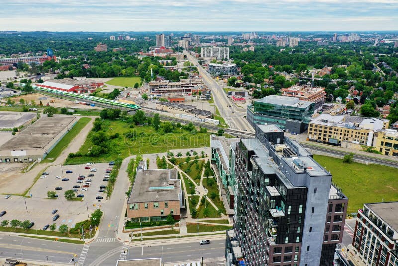 Aerial Scene of Kitchener, Ontario, Canada Stock Image - Image of city ...