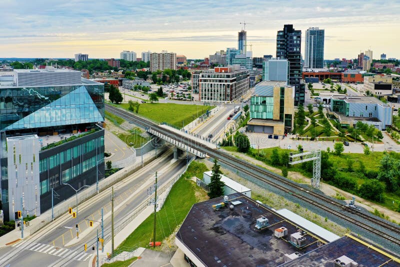 Aerial Scene of Kitchener, Ontario, Canada in Summer Stock Image ...