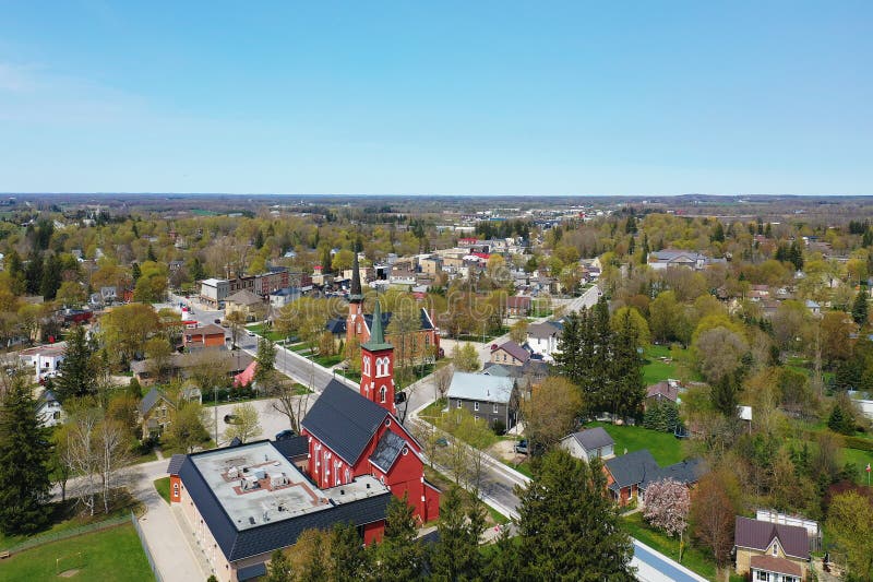 Aerial Scene of Mount Forest, Ontario, Canada Editorial Image - Image ...
