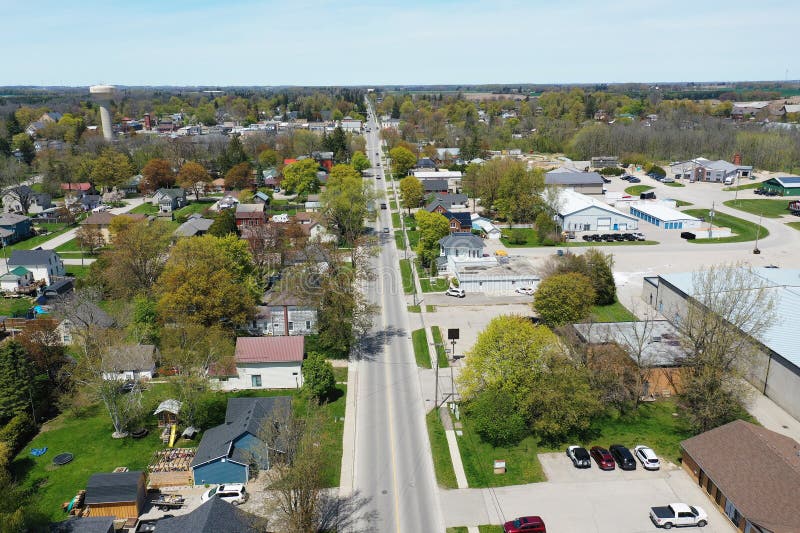 Aerial Scene of Norwich, Ontario, Canada Stock Photo - Image of ...