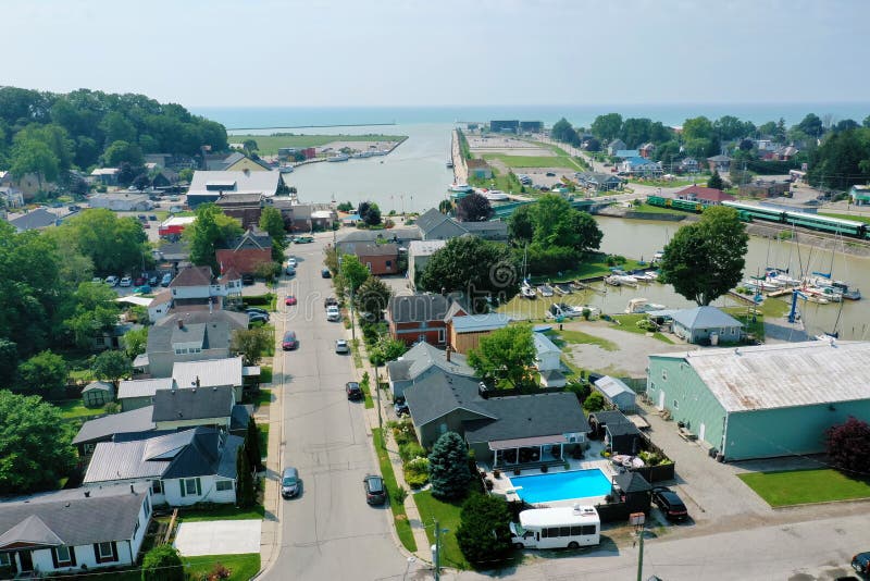 Aerial Scene of Port Stanley, Ontario, Canada Editorial Stock Image ...