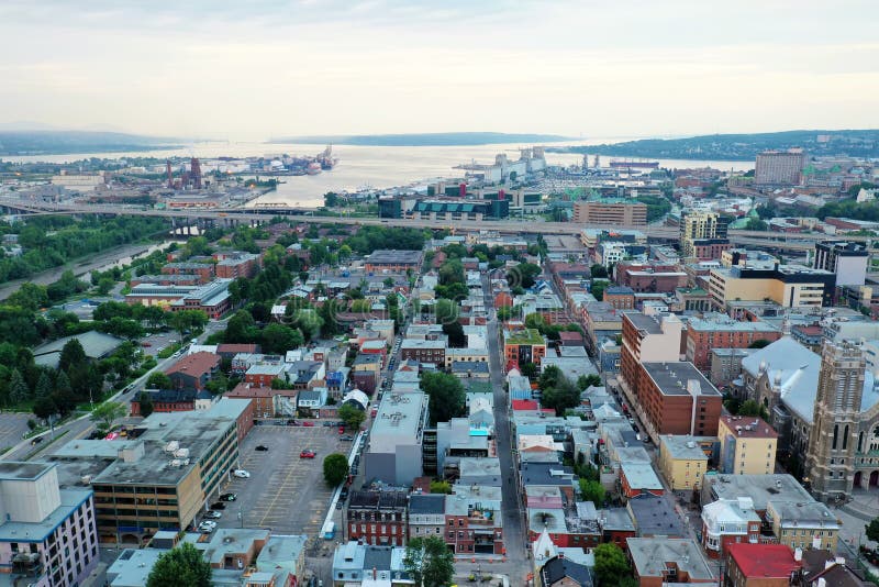 Aerial Scene of Quebec City Downtown, Canada Stock Image - Image of ...