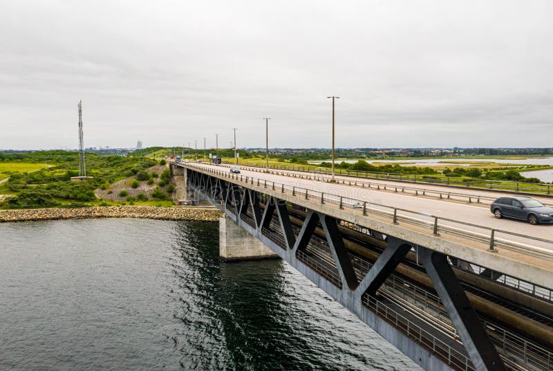 Aerial Shot of an Amazing Bridge with Beautiful Architecture Stock ...