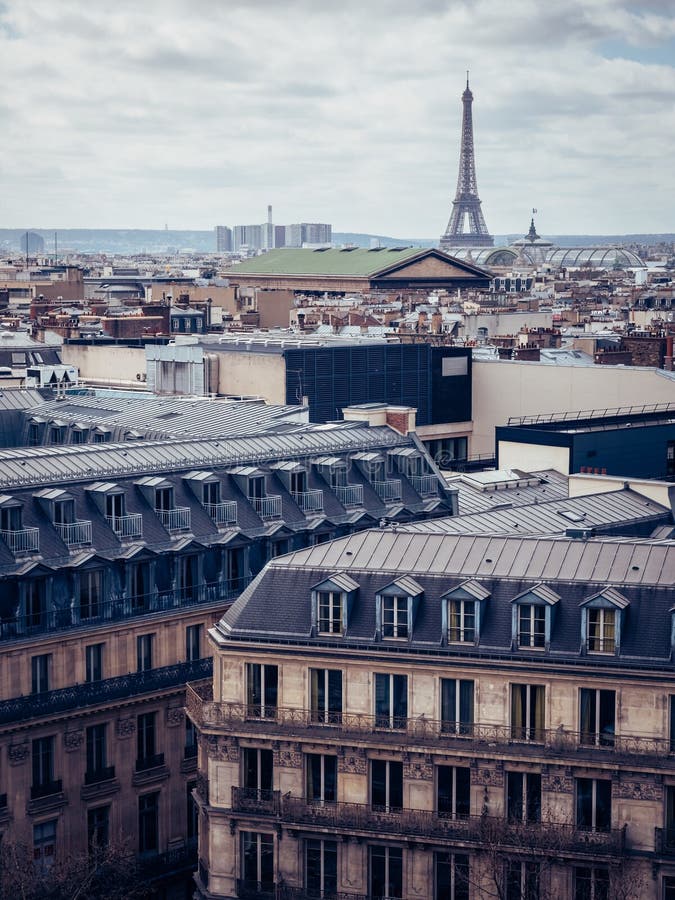 Aerial Shot from Beautiful Paris, France Stock Photo - Image of ...