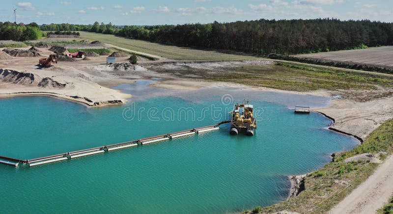 Sand mining stock image. Image of dredge, dredged, sand - 5539469