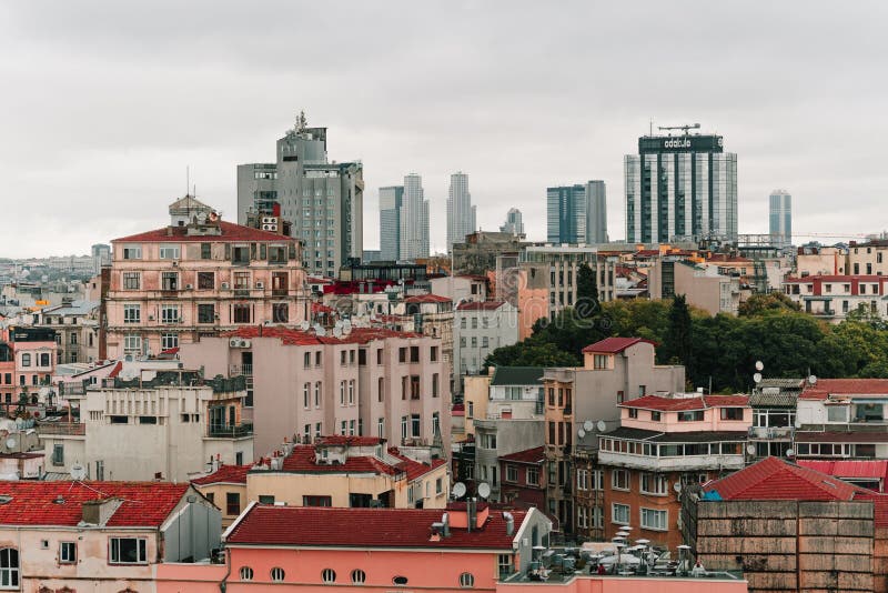 Aerial Shot of Buildings in Istanbul, Turkey. Stock Image - Image of ...