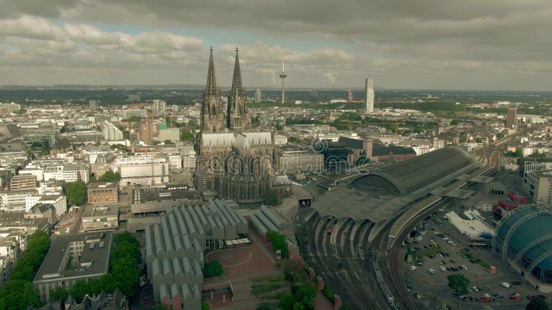 Aerial Shot of the City of Cologne, Germany Stock Image - Image of ...