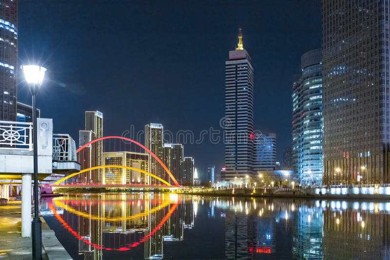 Aerial Shot of City High-rise in the Evening Editorial Stock Image ...