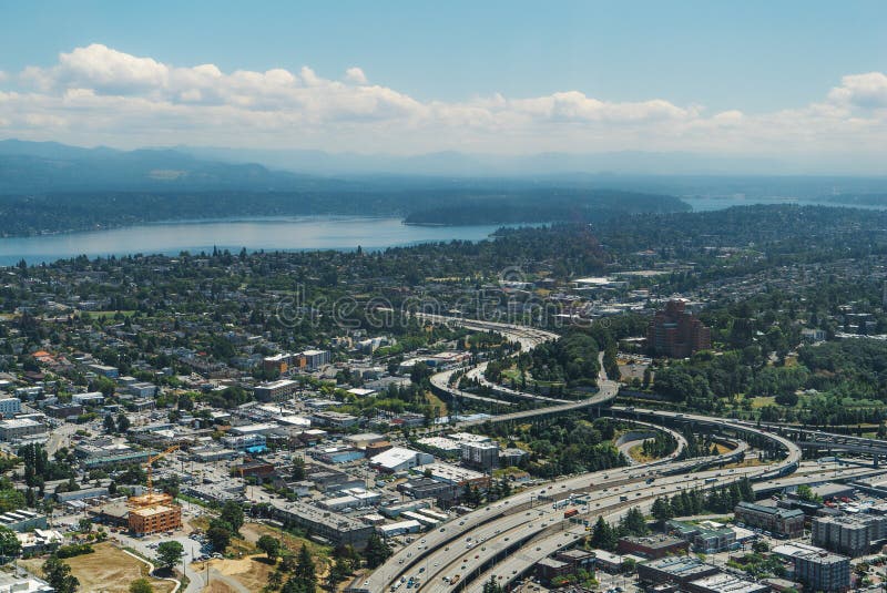 Aerial Shot of the Cityscape of Seattle, USA, during Daylight Editorial ...