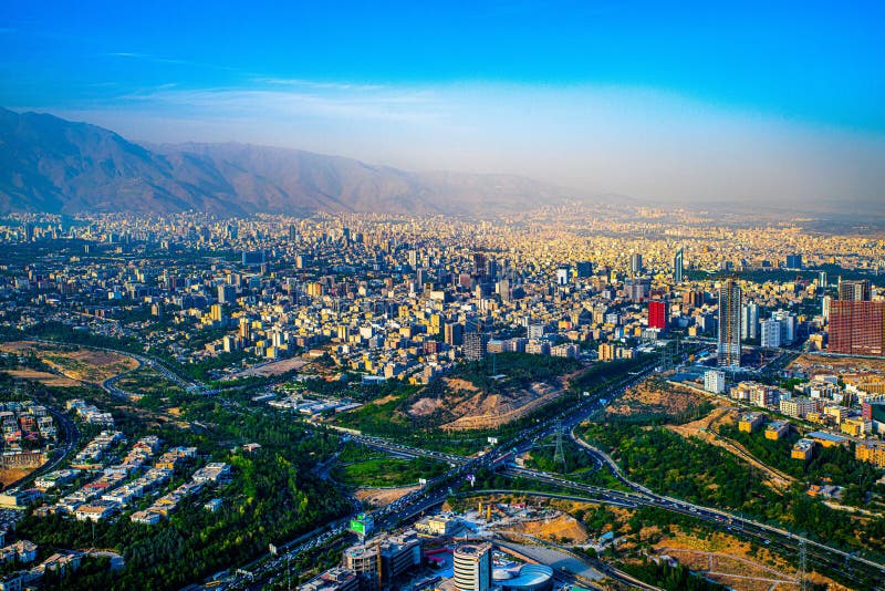 Aerial Shot of the Cityscape of Tehran, Iran during the Day Stock Photo ...
