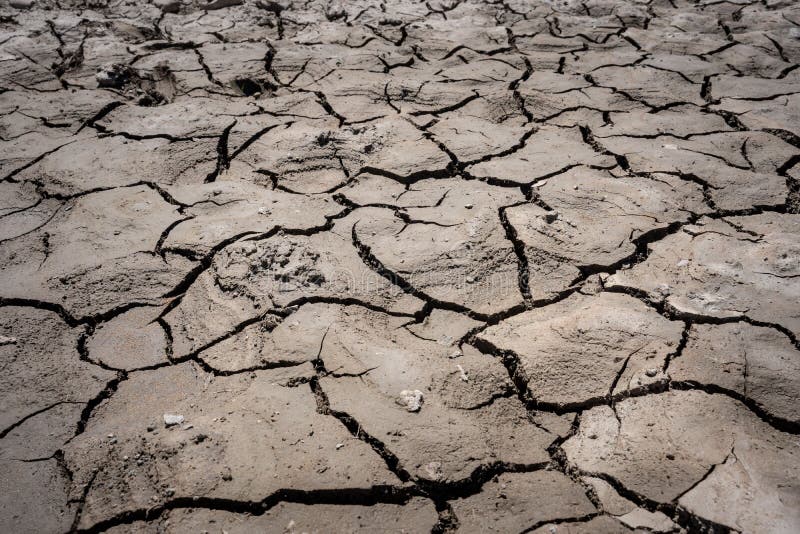 Aerial Shot of Cracked Earth Texture Stock Illustration - Illustration ...