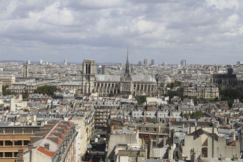 Aerial shot from Paris stock photo. Image of architecture - 201504240