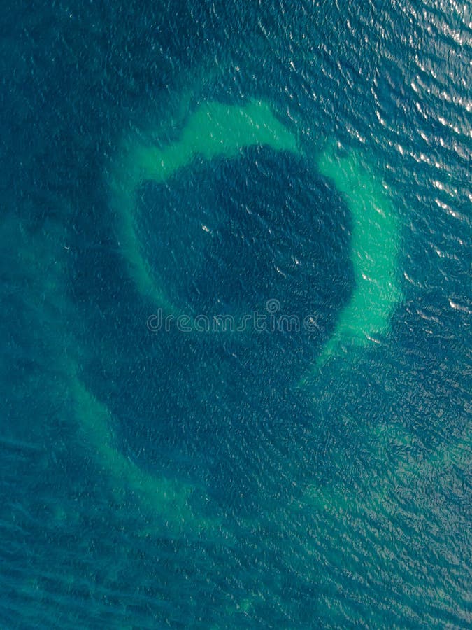 Aerial Shot of a Refreshing Turquoise Blue Ocean Water Stock Image ...