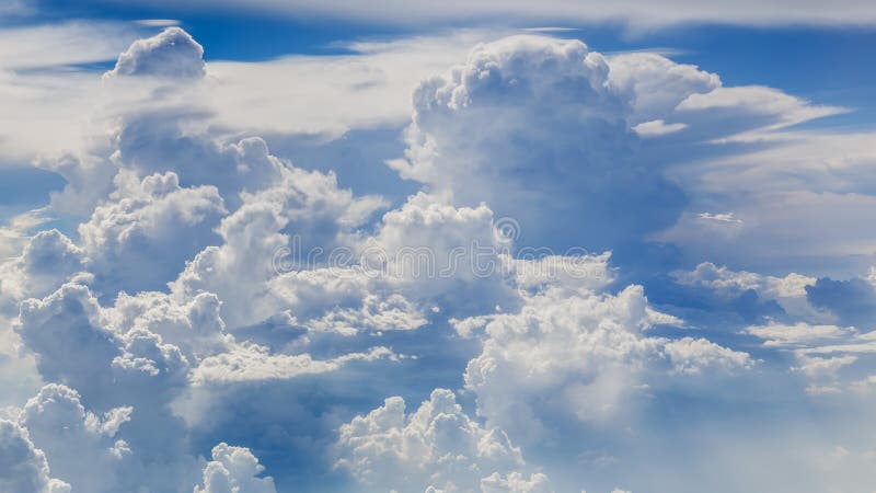 Aerial Shot of Sky with Clouds Stock Photo - Image of blue, overcast ...