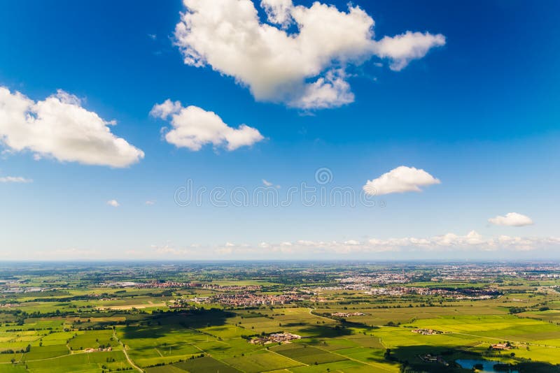 Po Valley Aerial View, Italy Stock Photo - Image of autumn, italian ...