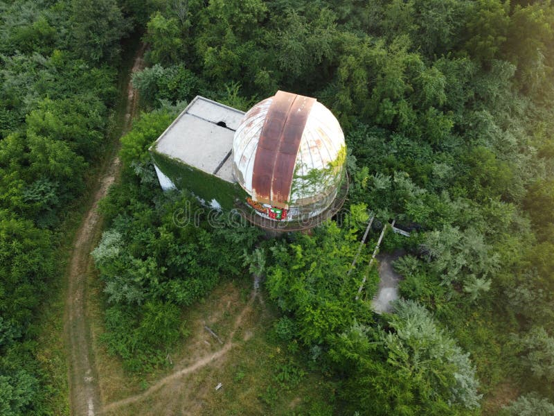 Aerial Shot of Walnut Point Observatory with the State Park View Around ...