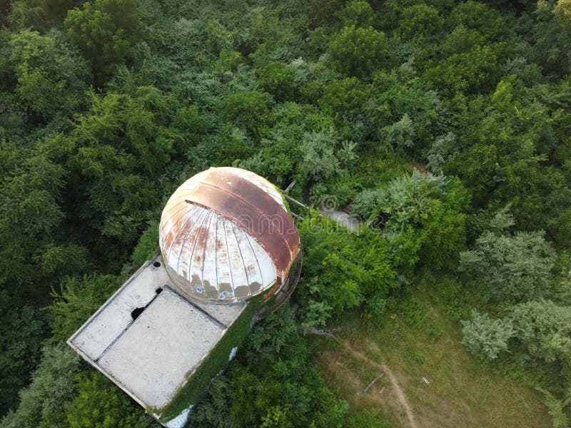 Aerial Shot of Walnut Point Observatory with the State Park View Around ...