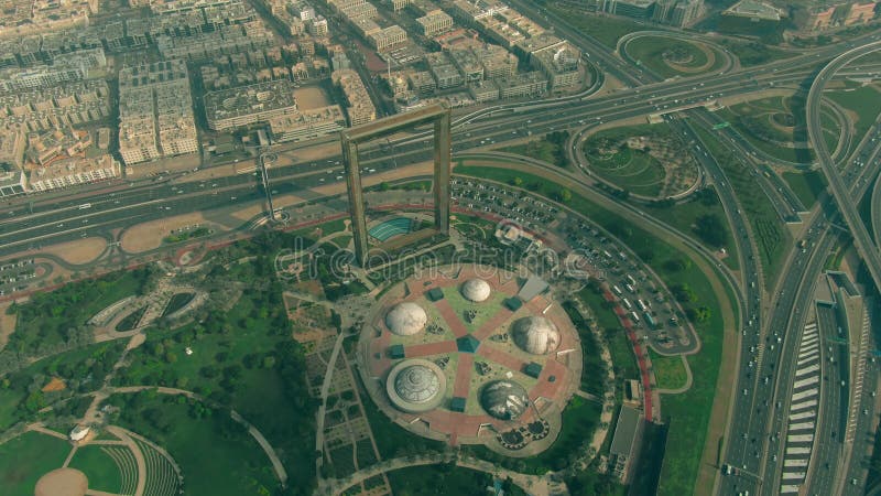 Aerial View of the the Zabeel Park with Dubai Frame Stock Image - Image ...