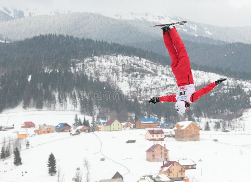 Aerial skiing editorial stock image. Image of skiing - 29499569