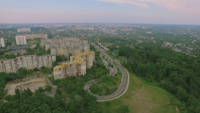 Aerial Socialist Soviet Panel Buildings at Summer Stock Video - Video ...