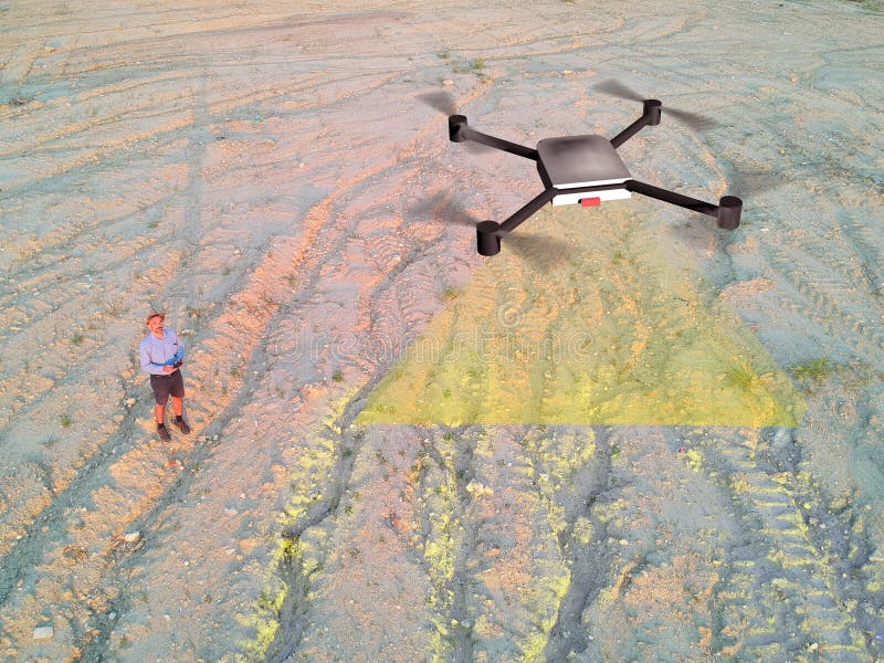 Drone earth scanning stock photo. Image of inspector - 121360464